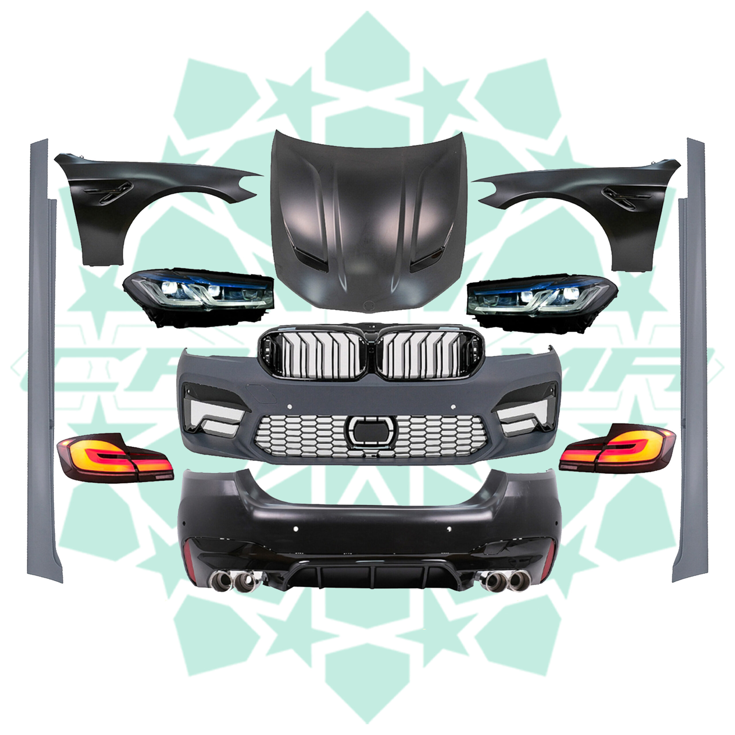 Kit de Conversion BMW Serie 5 F10 vers G30 LCI M-Sport (2012 vers 2020 ...